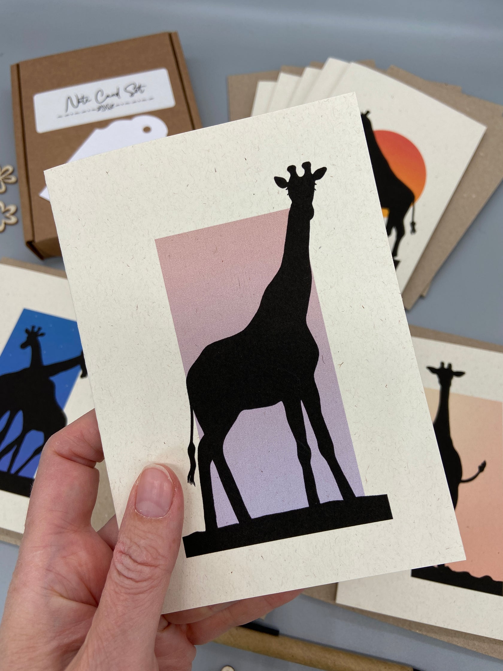 Giraffe Shadow Note Cards – Tall Order